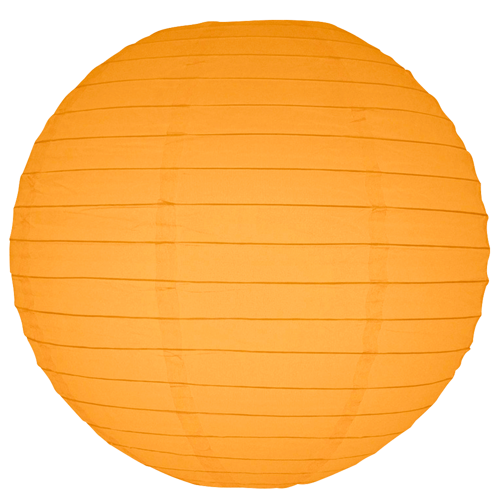 Light Orange Round Paper Lanterns