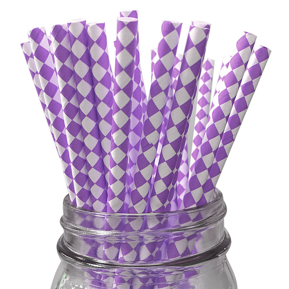 Purple Paper Straws