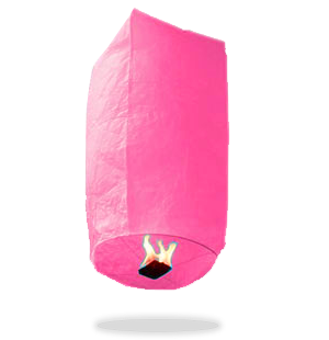 Pink Cylinder Sky Lanterns