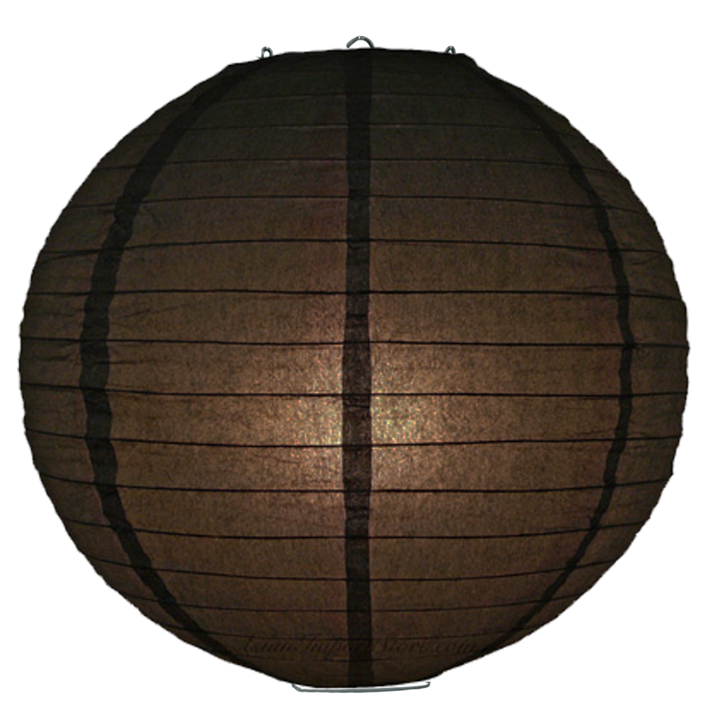 Slate Brown Round Paper Lanterns