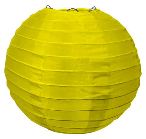 Yellow Round Silk Lanterns